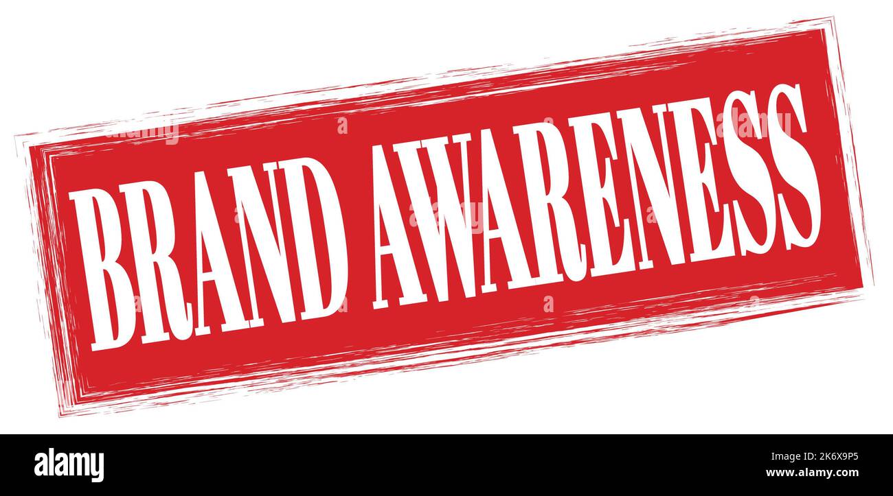 BRAND AWARENESS text written on red rectangle stamp sign Stock Photo ...