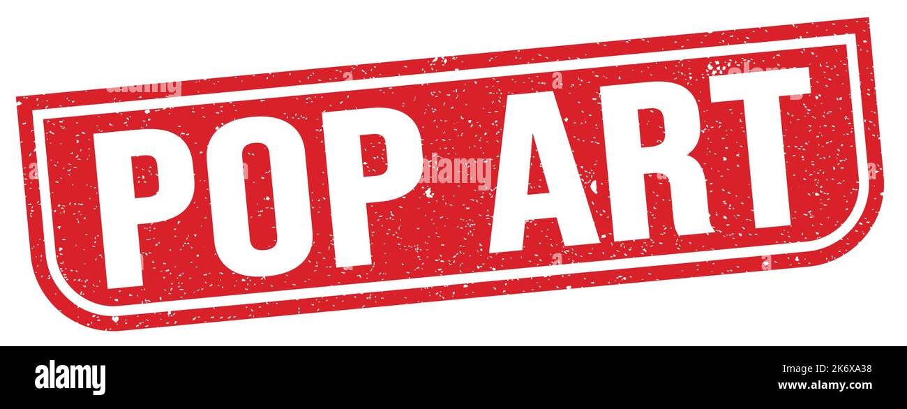 POP ART text written on red grungy stamp sign Stock Photo - Alamy