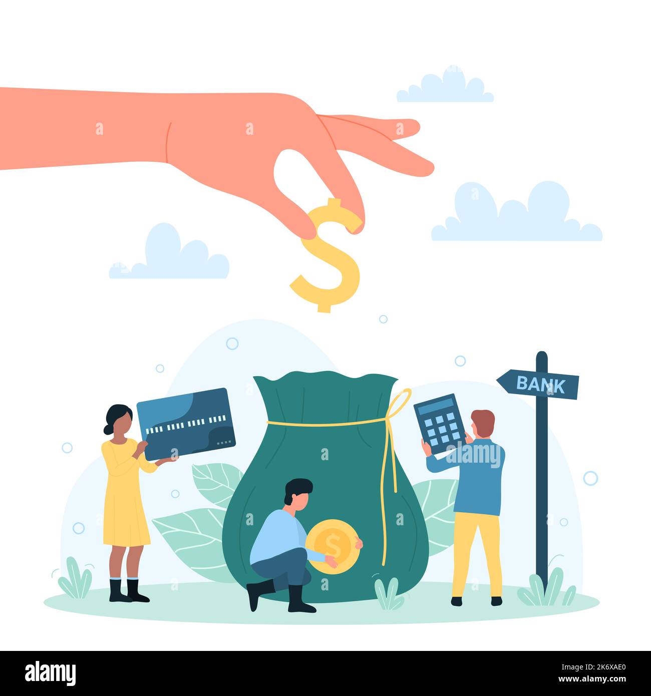 Payment, financial investment and bank deposit vector illustration ...