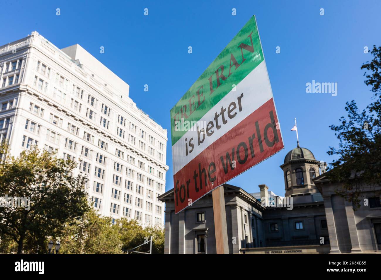 PORTLAND, OREGON, USA - Oct 15, 2022: People participate in a ...