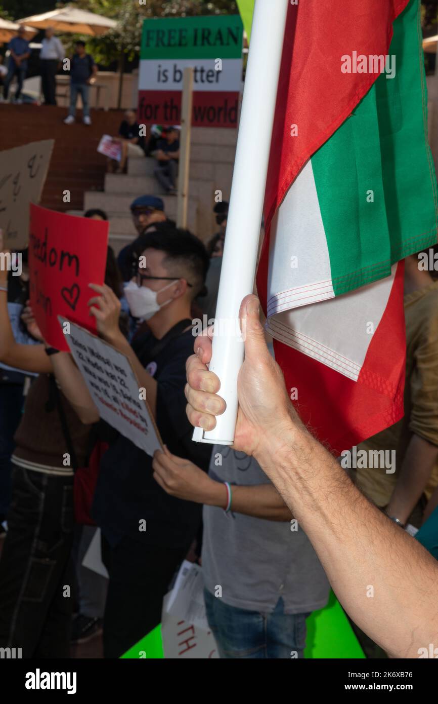 PORTLAND, OREGON, USA - Oct 15, 2022: People participate in a ...