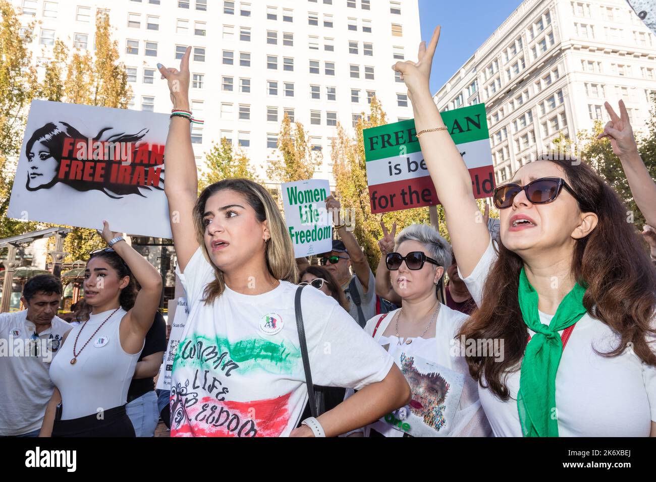 PORTLAND, OREGON, USA - Oct 15, 2022: People participate in a ...