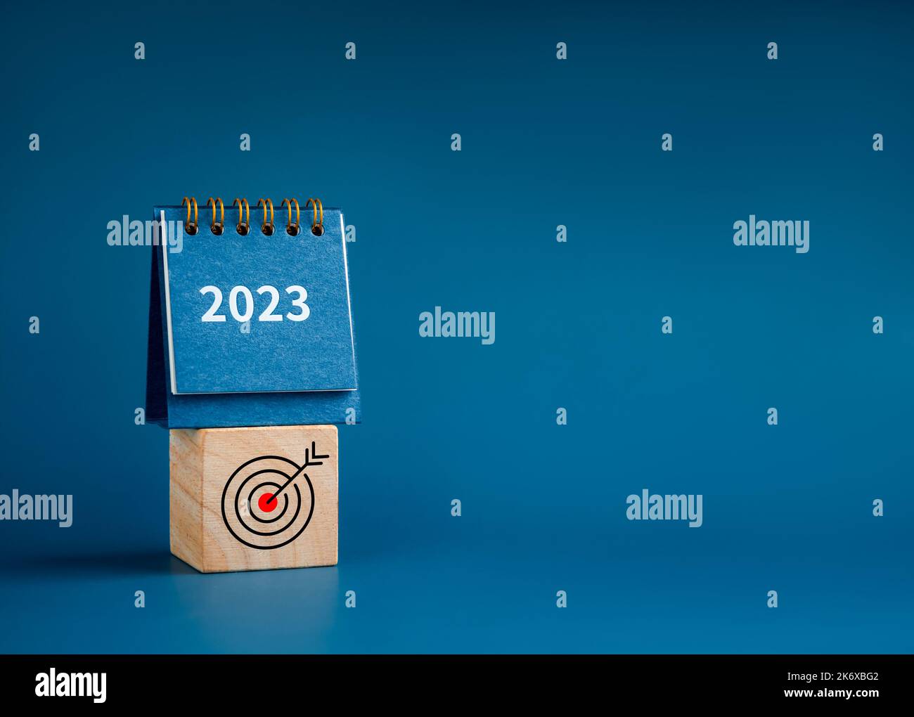 Happy new year 2023 background. 2023 numbers year on small desk ...