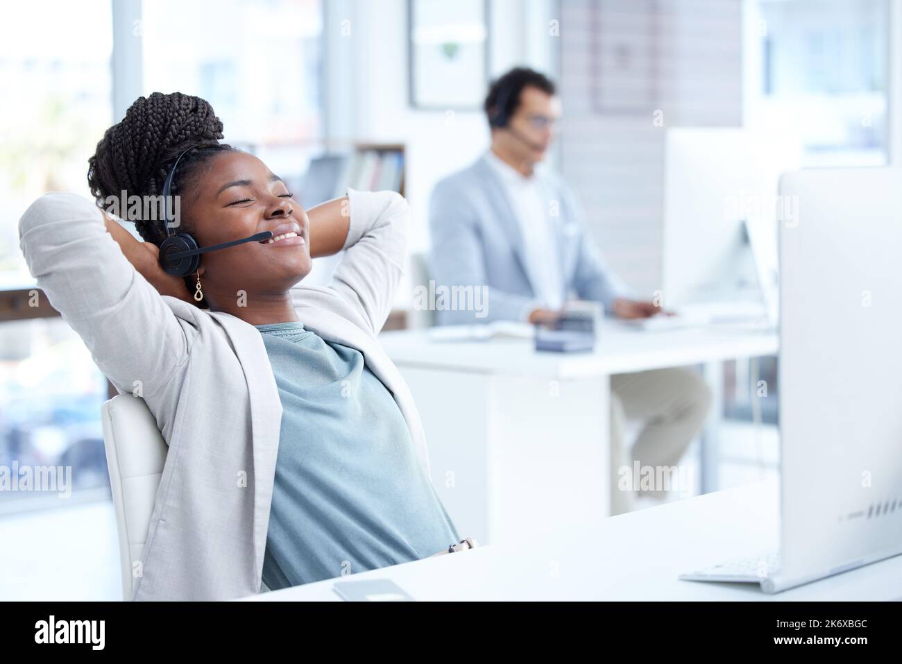 Employee stretching taking break desk hi-res stock photography and ...