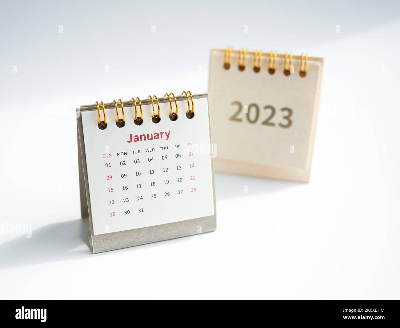 January 2023 calendar desk for the organizer to plan and reminder on ...