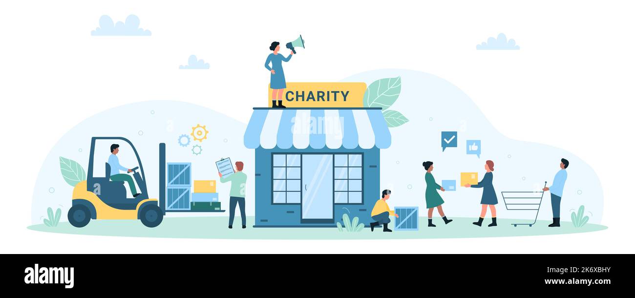 Charity, delivery, collection and storage donation boxes vector ... Charity, delivery, collection and storage donation boxes vector ...