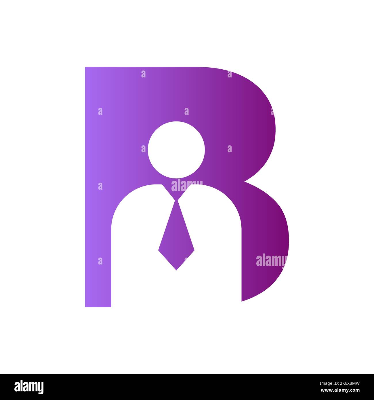 Letter B Business Man Symbol for Insurance, Secure And Success Vector ...