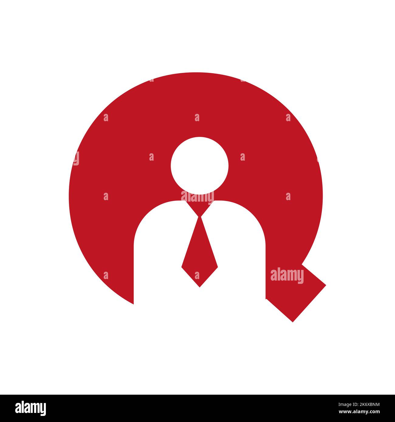 Letter Q Business Man Symbol for Insurance, Secure And Success Vector ...