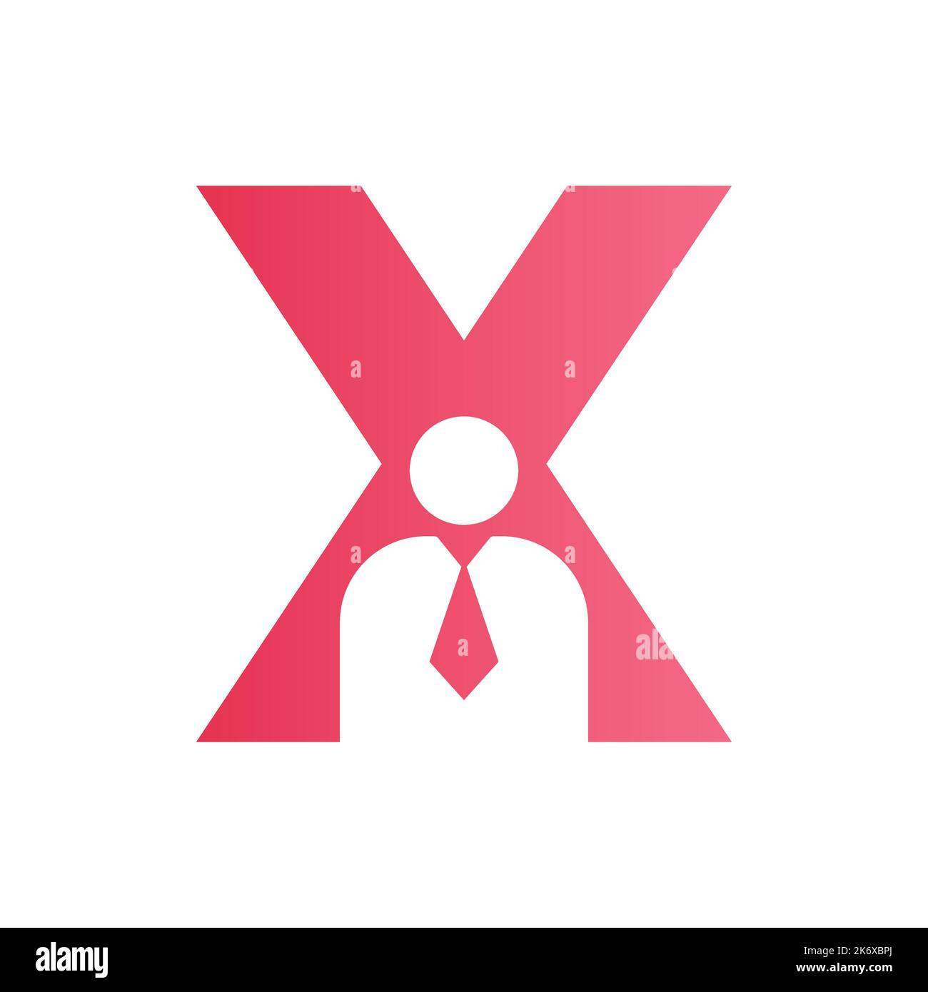 Letter X Business Man Symbol for Insurance, Secure And Success Vector ...