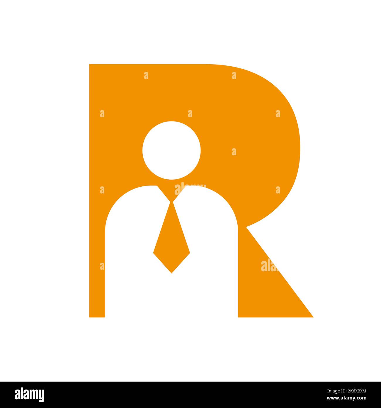 Letter R Business Man Symbol for Insurance, Secure And Success Vector ...