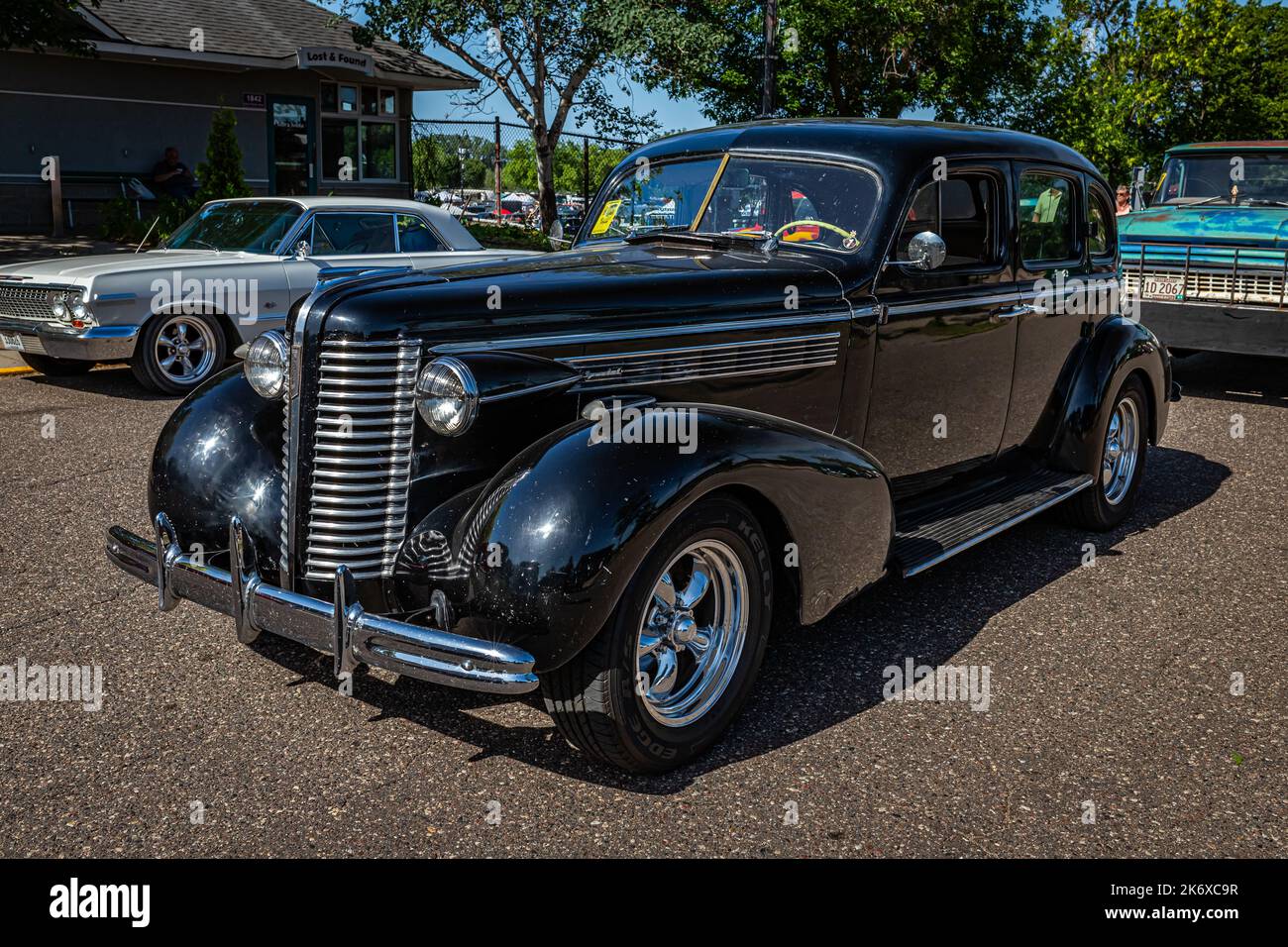 Falcon Heights, MN - June 19, 2022: High perspective front corner view ...