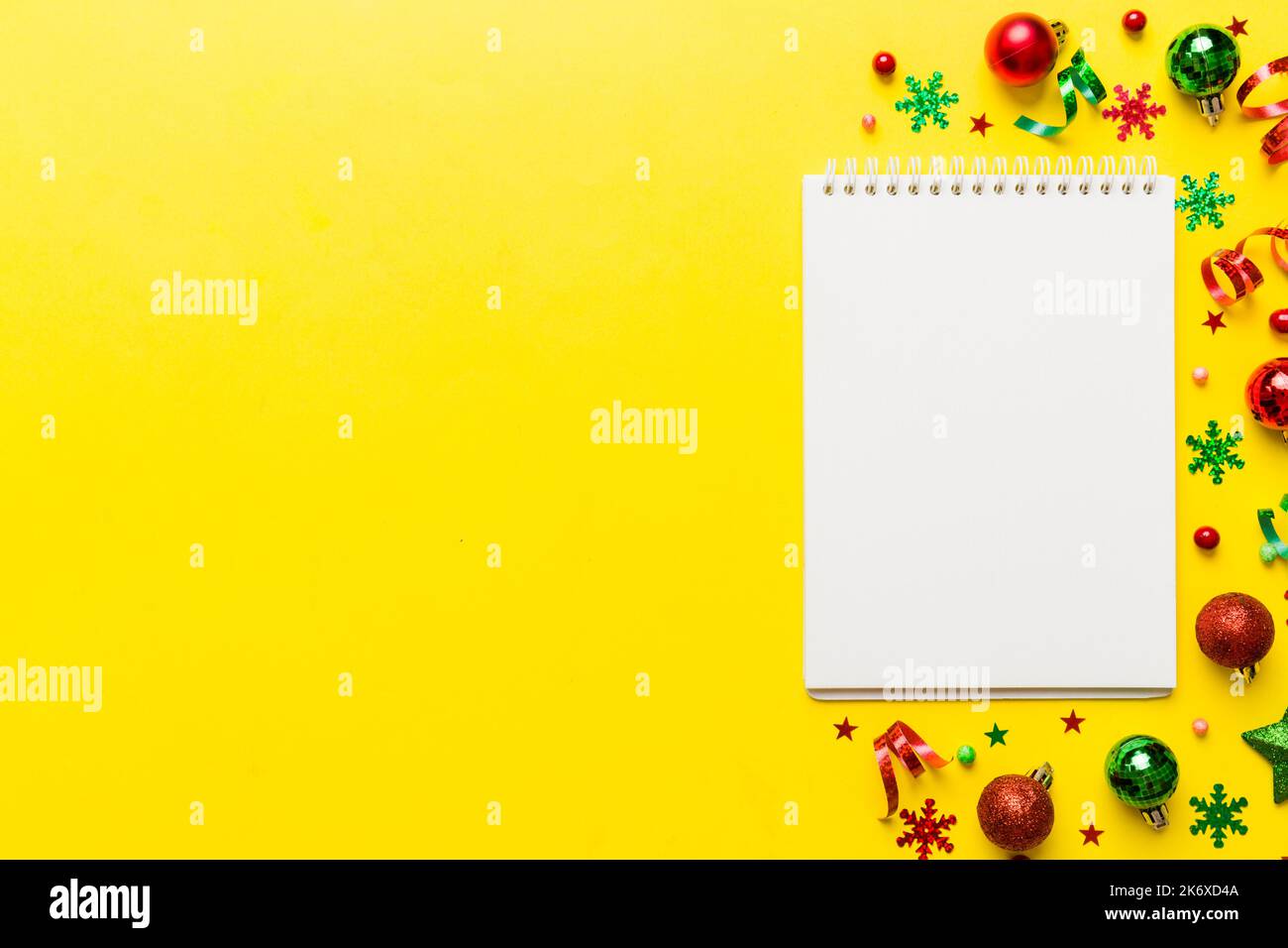 Christmas blank greeting card mock-up scene. Creative layout made of ...