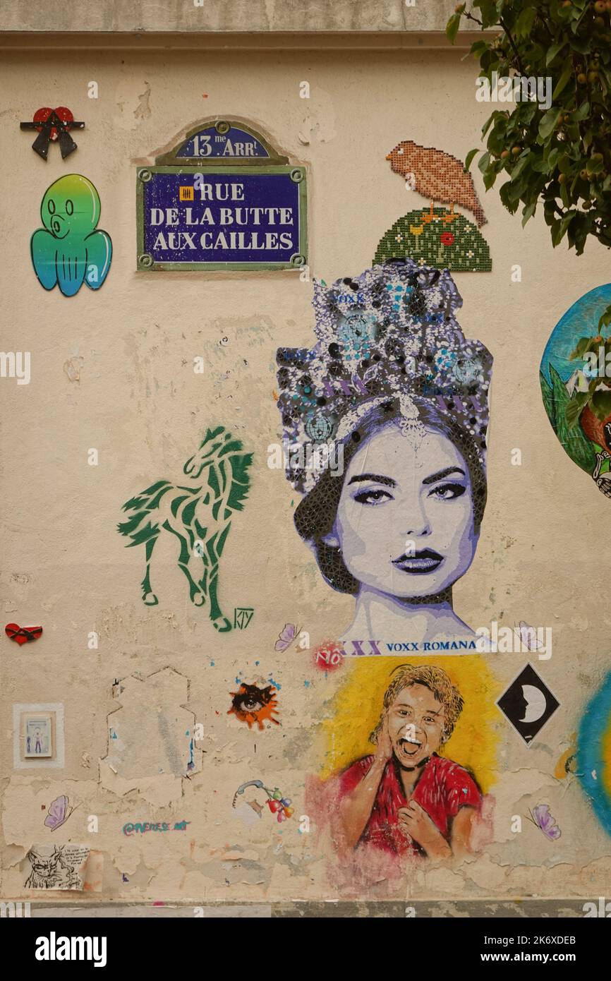 Paris, Butte aux Cailles, Street Art // Paris, Butte aux Cailles ...