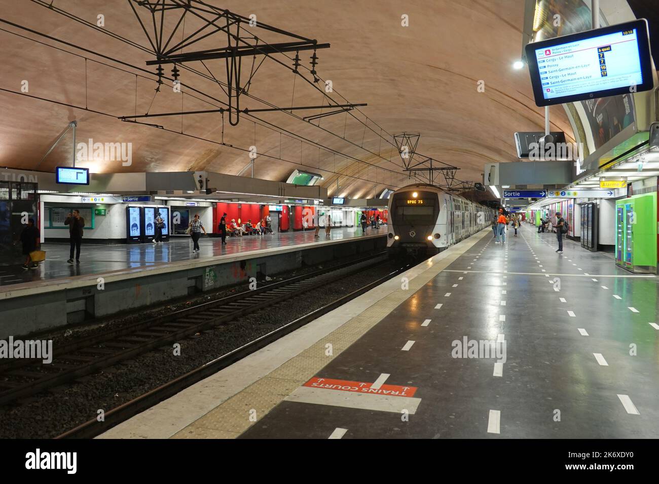 Paris, RER A Station Nation // Paris, RER A Station Nation Stock Photo ...