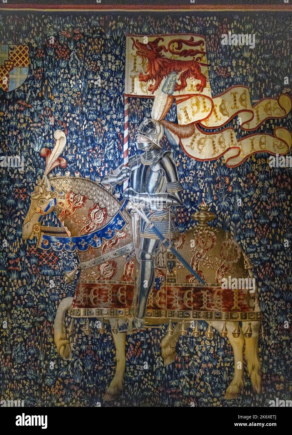 Knight with the Arms of Jean de Daillon', a 15th century tapestry at ...
