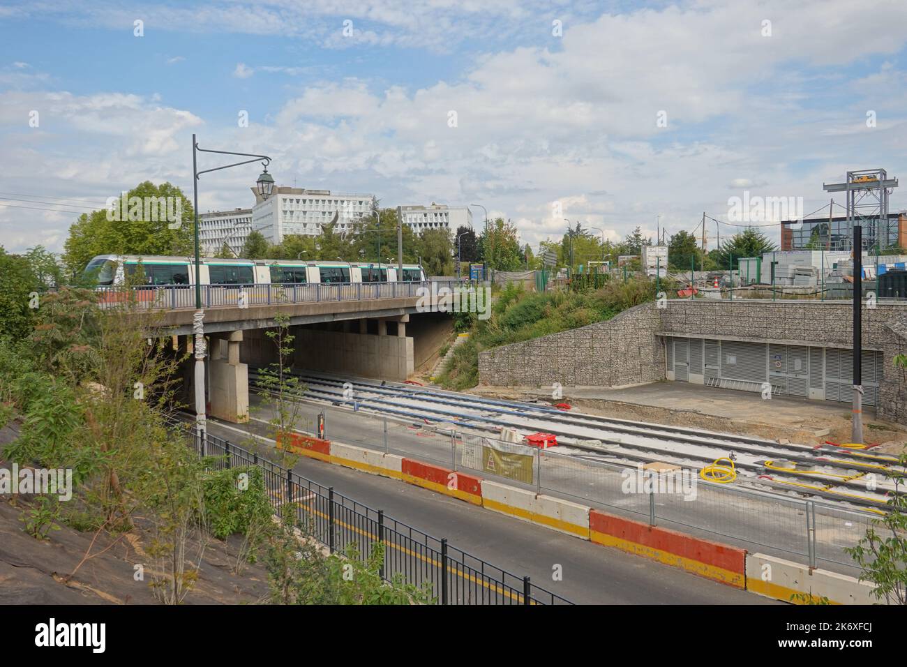 Paris, Straßenbahn, Baustelle T10, Hopital Beclere // Paris, Tramway ...