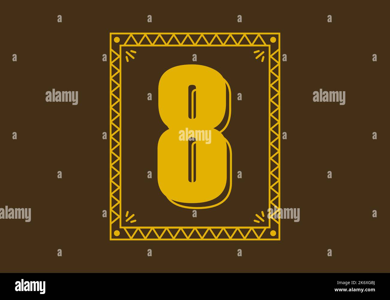 Old number 8 Stock Vector Images - Alamy