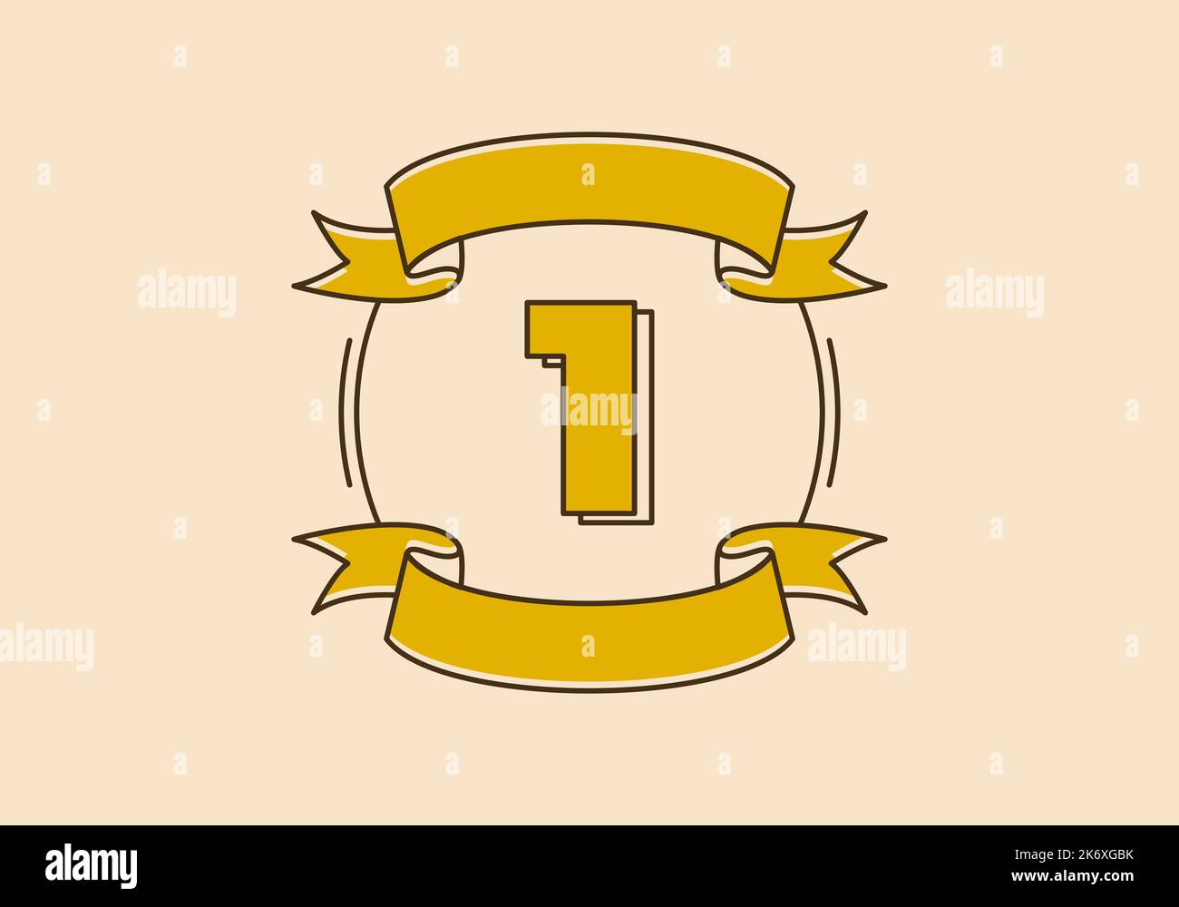 Number 1 in vintage retro frame design Stock Vector Image & Art - Alamy