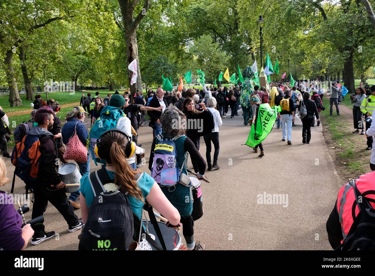 Hyde Park, London, UK. 16th Oct 2022. Extinction Rebellion assemble and ...