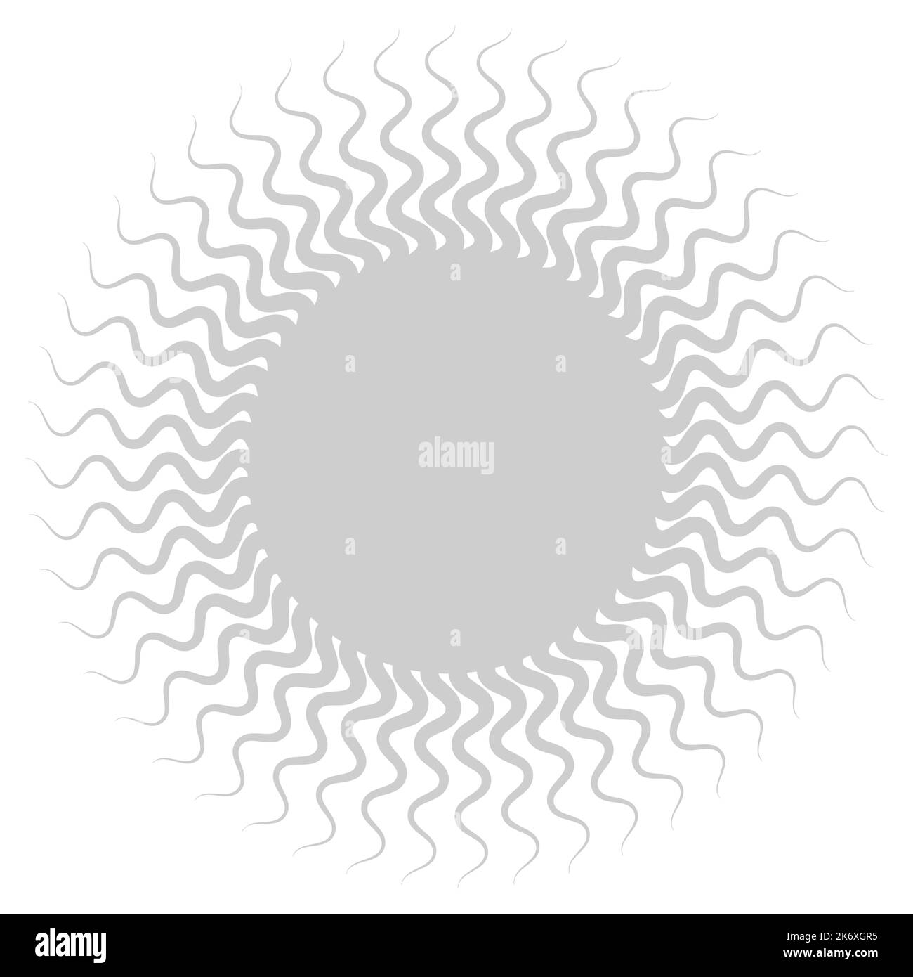 Sun with rays pattern in square. Vector illustration Stock Vector Image ...