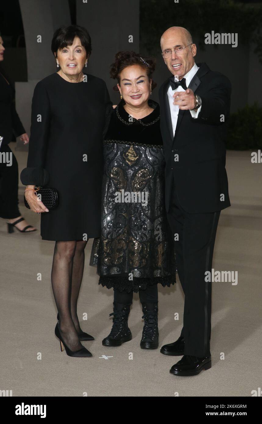 LOS ANGELES, CA - OCTOBER 15: Marilyn Katzenberg, Miky Lee and Jeffrey ...