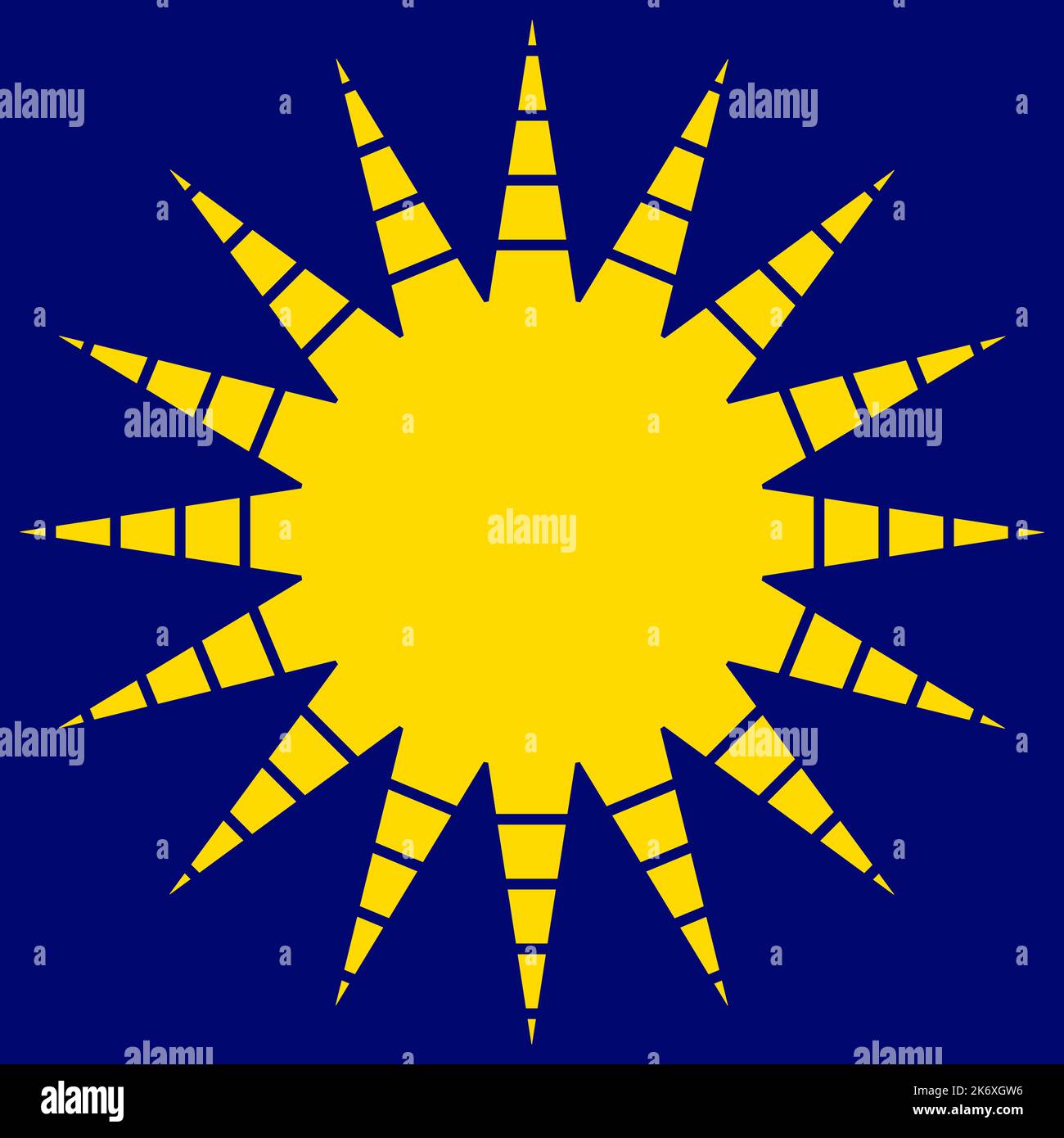 sun geometric element. shape of sun with rays, summer symbol Stock ...