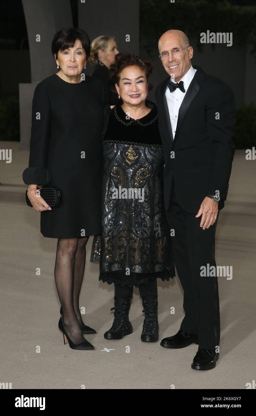 LOS ANGELES, CA - OCTOBER 15: Marilyn Katzenberg, Miky Lee and Jeffrey ...