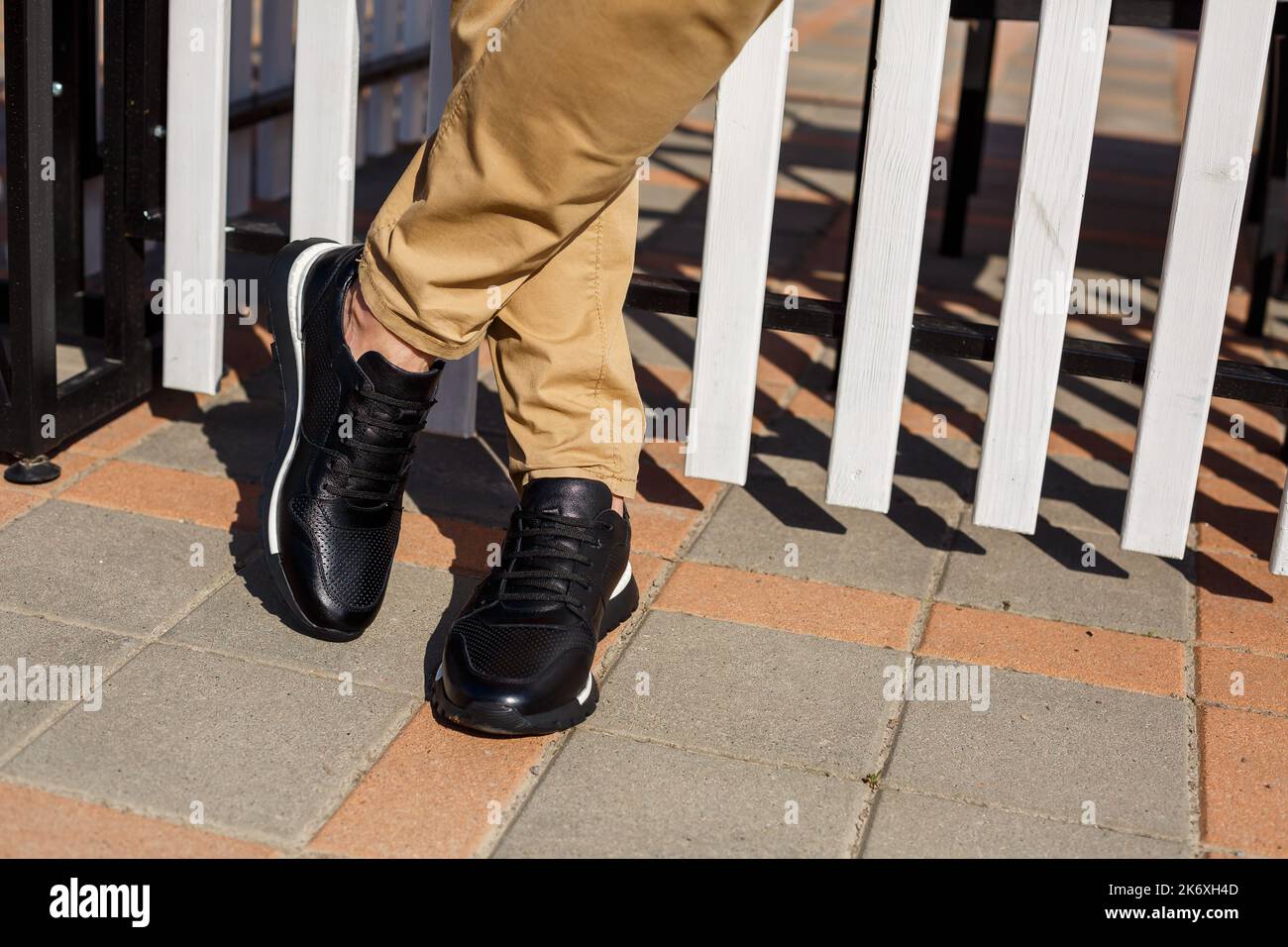 Men's comfortable shoes with natural material, men's sneakers in the ...