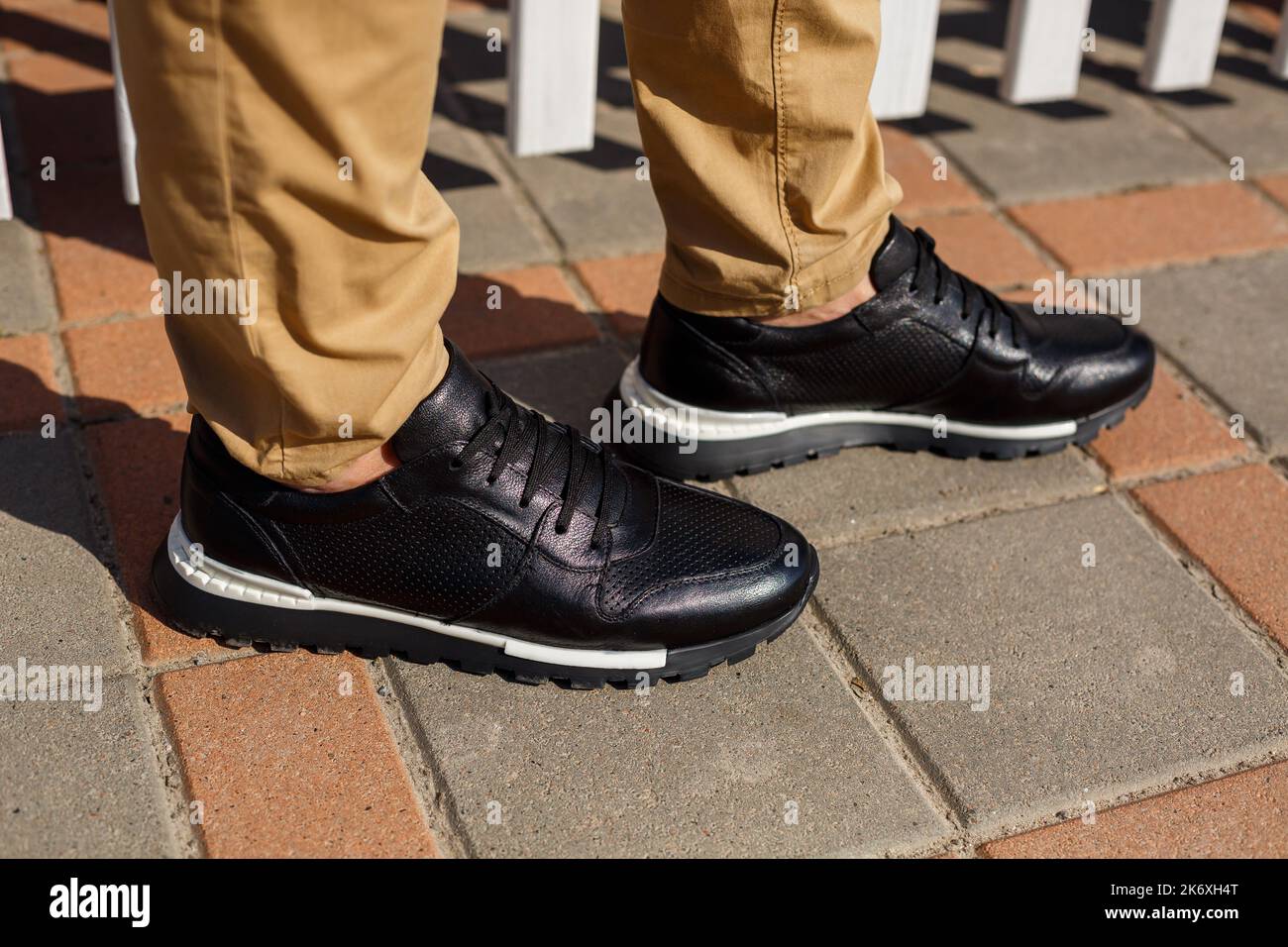 Men's comfortable shoes with natural material, men's sneakers in the ...