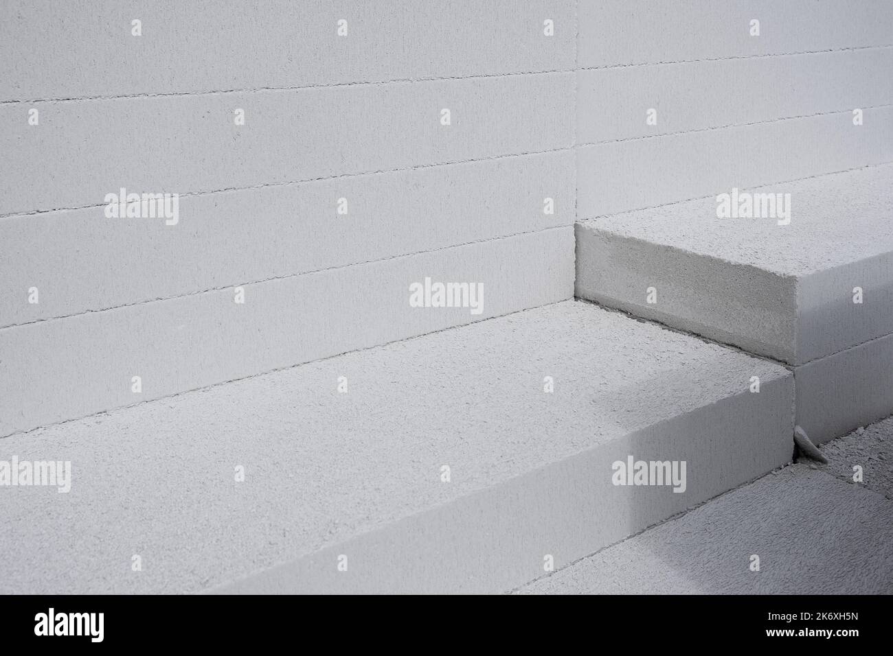 concrete blocks prepared for building. Aerated lightweight building ...