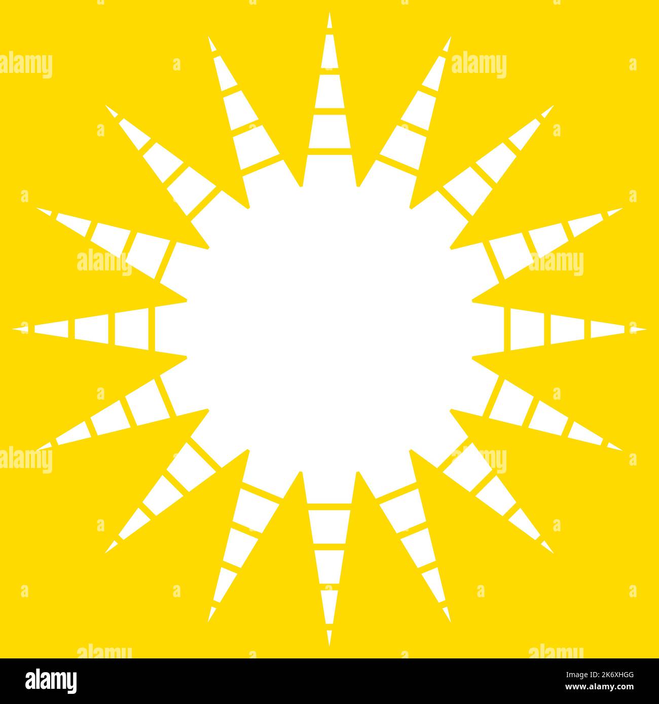 sun geometric element. shape of sun with rays, summer symbol Stock ...