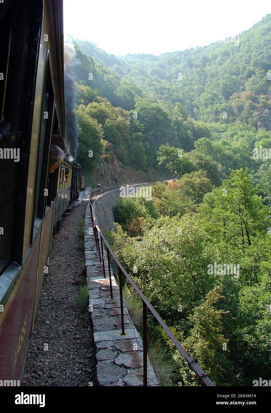 The old narrow-gauge Vivarais railway connects the stations of Tournon ...