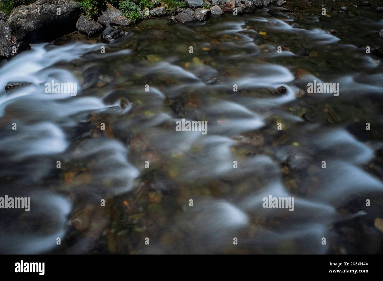 An ultra-slow shutter speed blurs the undulating surface of Andorra’s ...