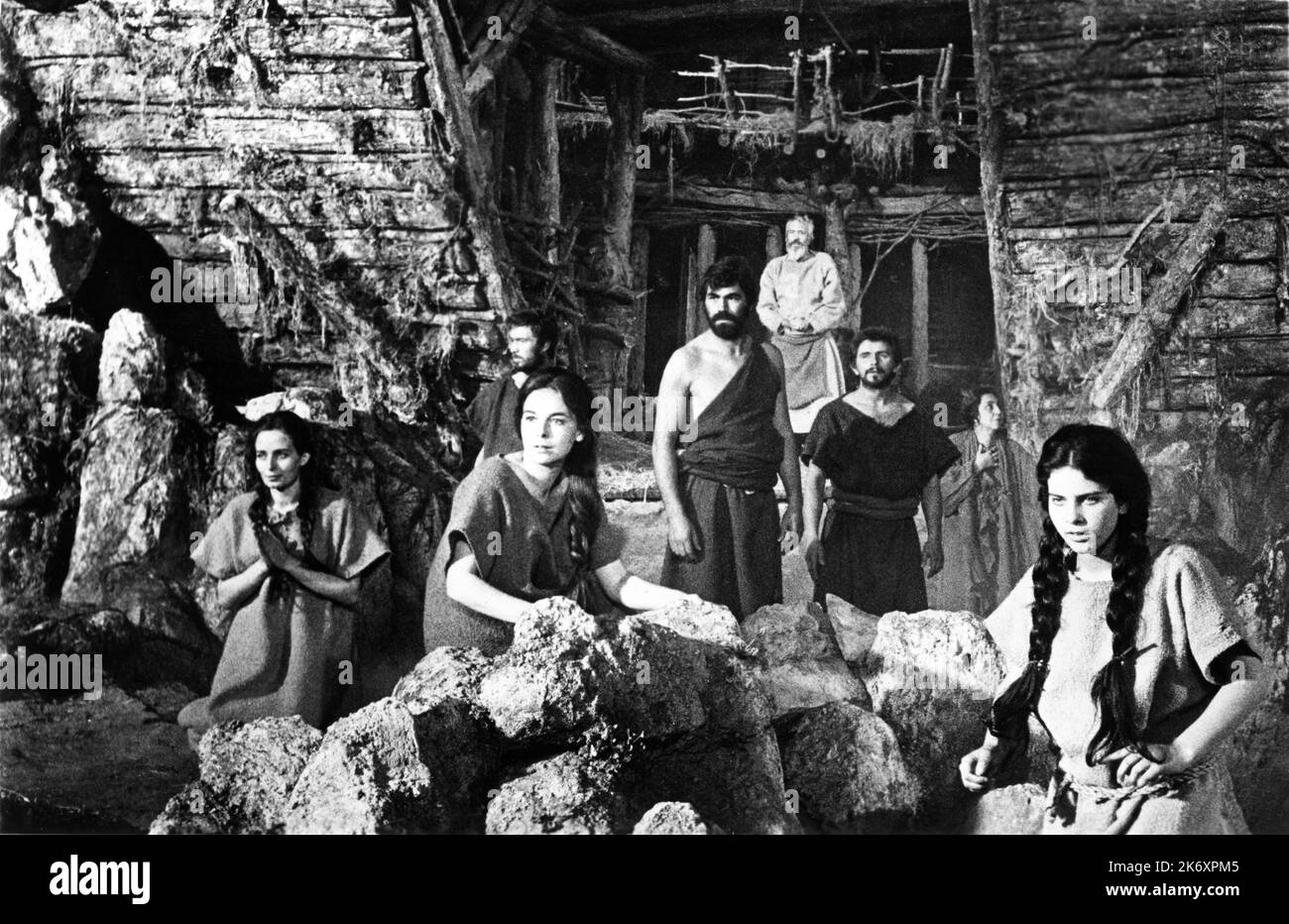 JOHN HUSTON as Noah with his family emerge from the Ark after the Flood ...