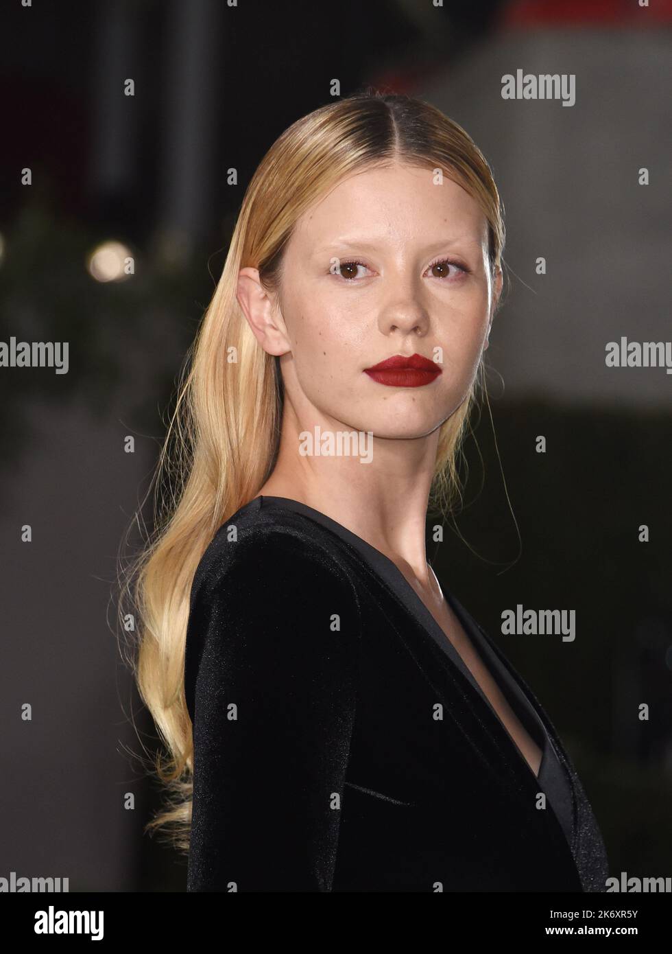 Mia Goth arriving at The Second Annual Academy Museum Gala held at the ...
