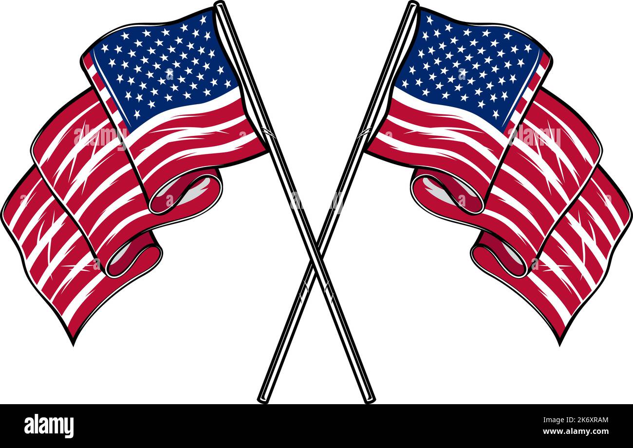 Double red flags Cut Out Stock Images & Pictures - Alamy