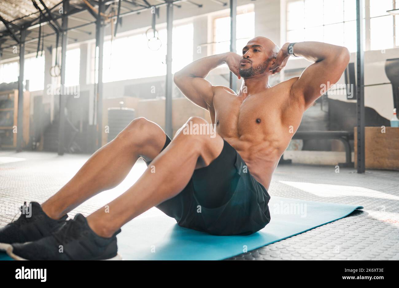 Gym crunches core hi-res stock photography and images - Alamy