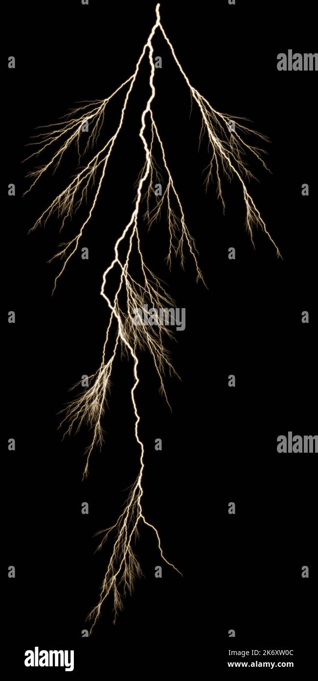 storm effect yellow thunder black background Stock Photo - Alamy