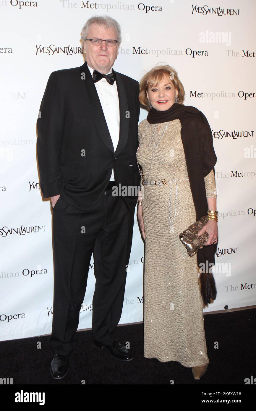 Sir Howard Stringer and Barbara Walters attend the Metropolitan Opera's ...