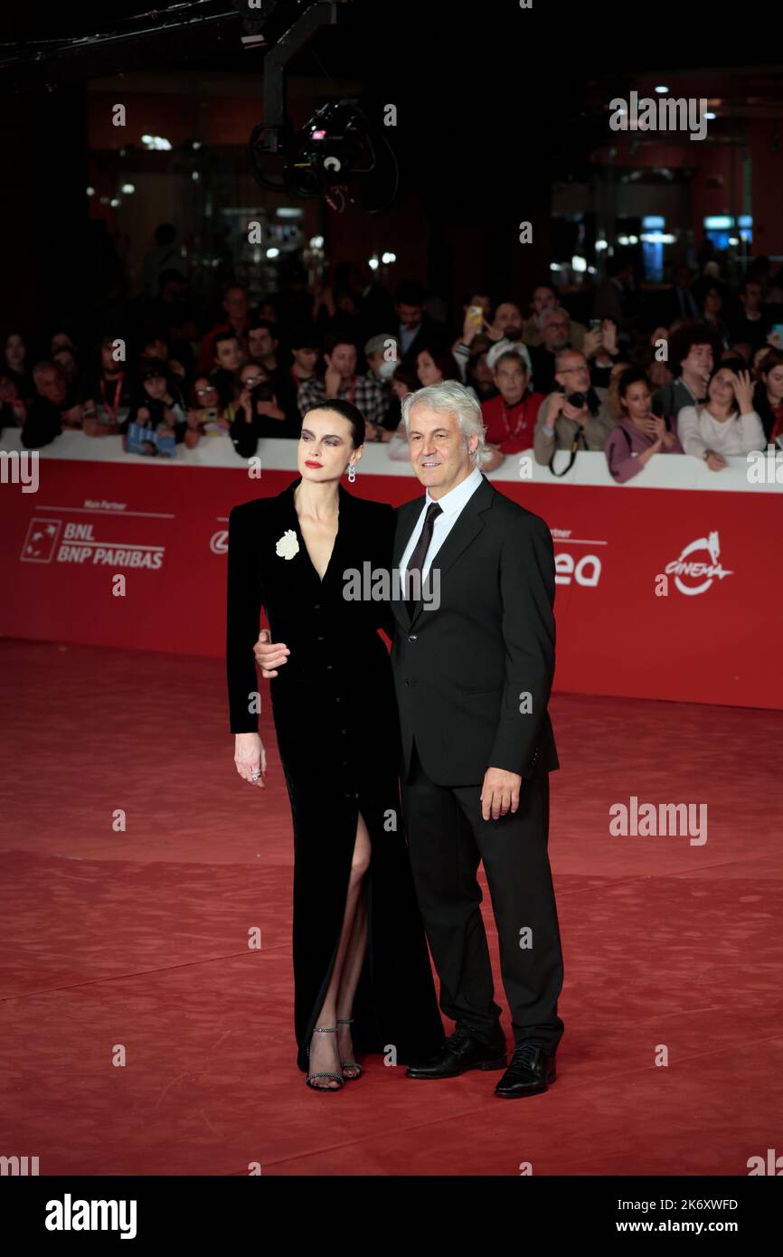 Rome, Italy - October 13, 2022: Actress Kasia Smutniak and his husband ...