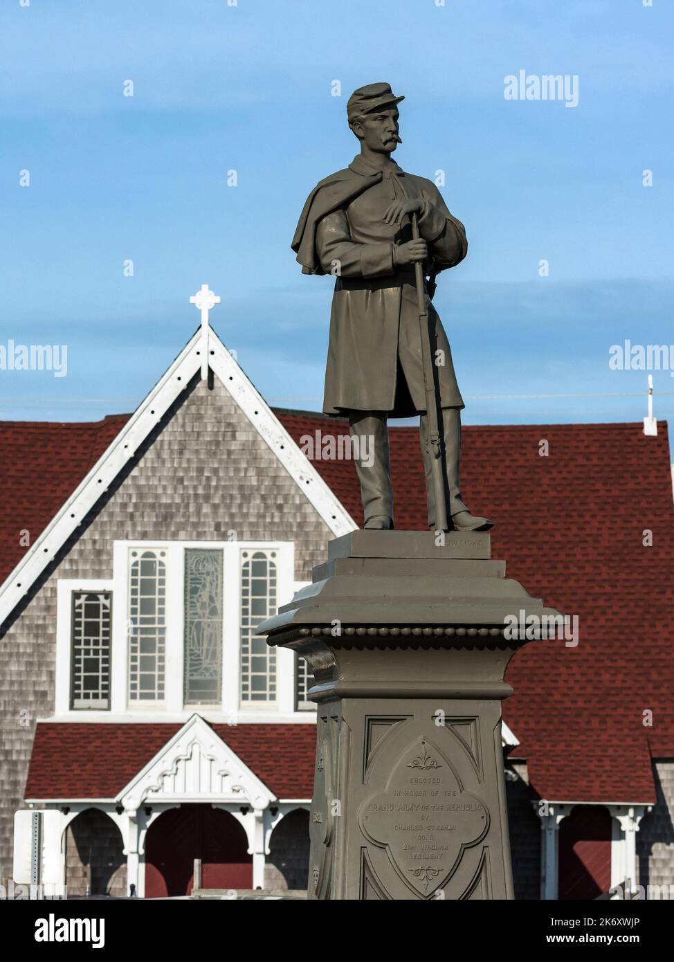 Civil War memorial, Oak Bluffs, Martha's Vineyard, Massachusetts, USA ...