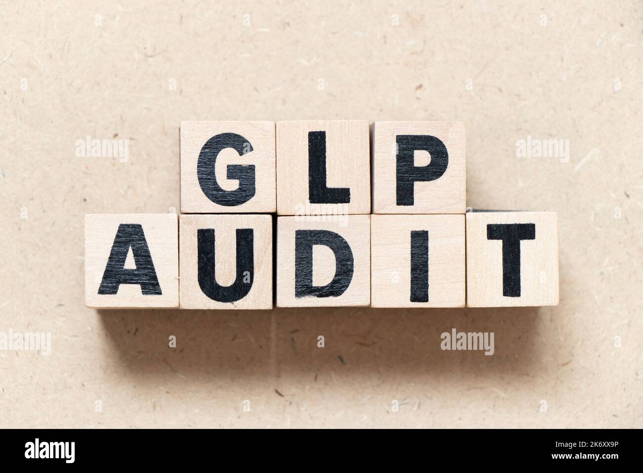 Alphabet letter block in word GLP (Abbreviation of Good laboratory ...