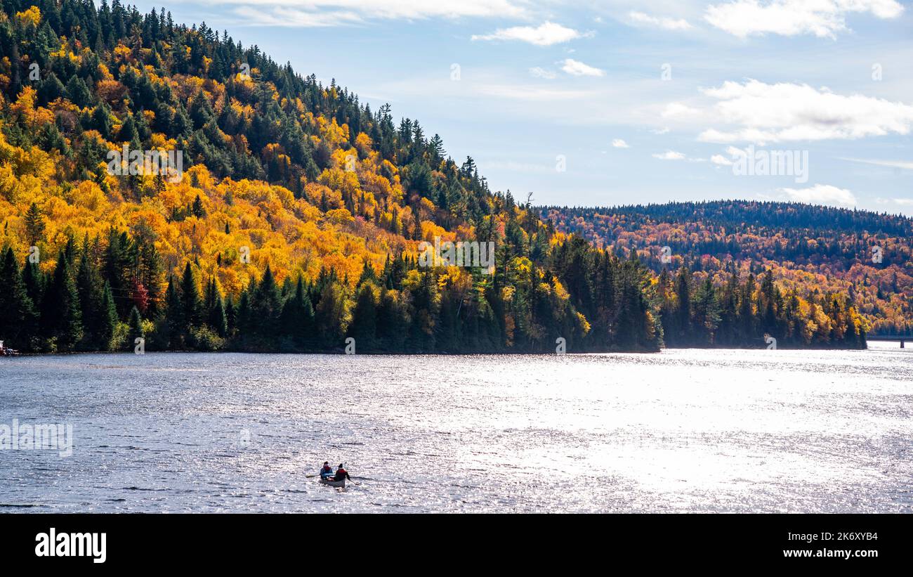 Mauricie, Canada - Oct 08 2022: Picture show the view in the Mauricie ...