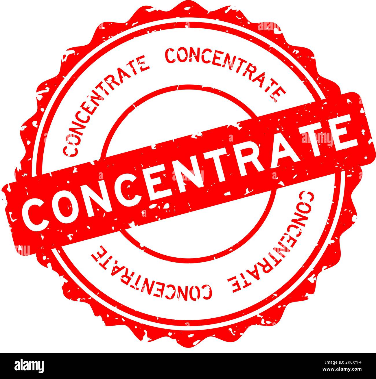 Grunge red concentrate word round rubber seal stamp on white background Stock Vector Image & Art ...