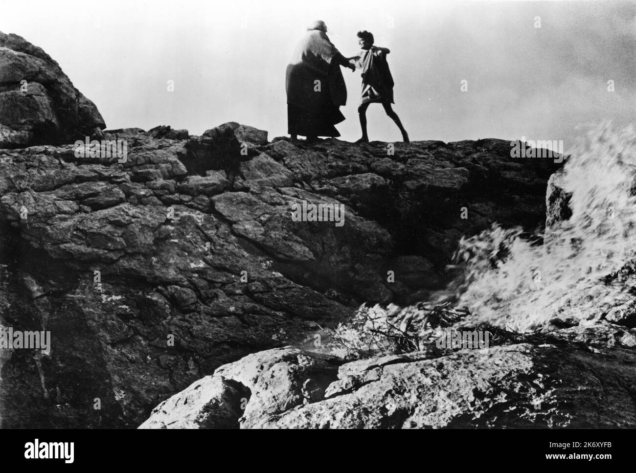 GEORGE C. SCOTT as Abraham and ALBERTO LUCANTONI as Isaac rejoice on ...