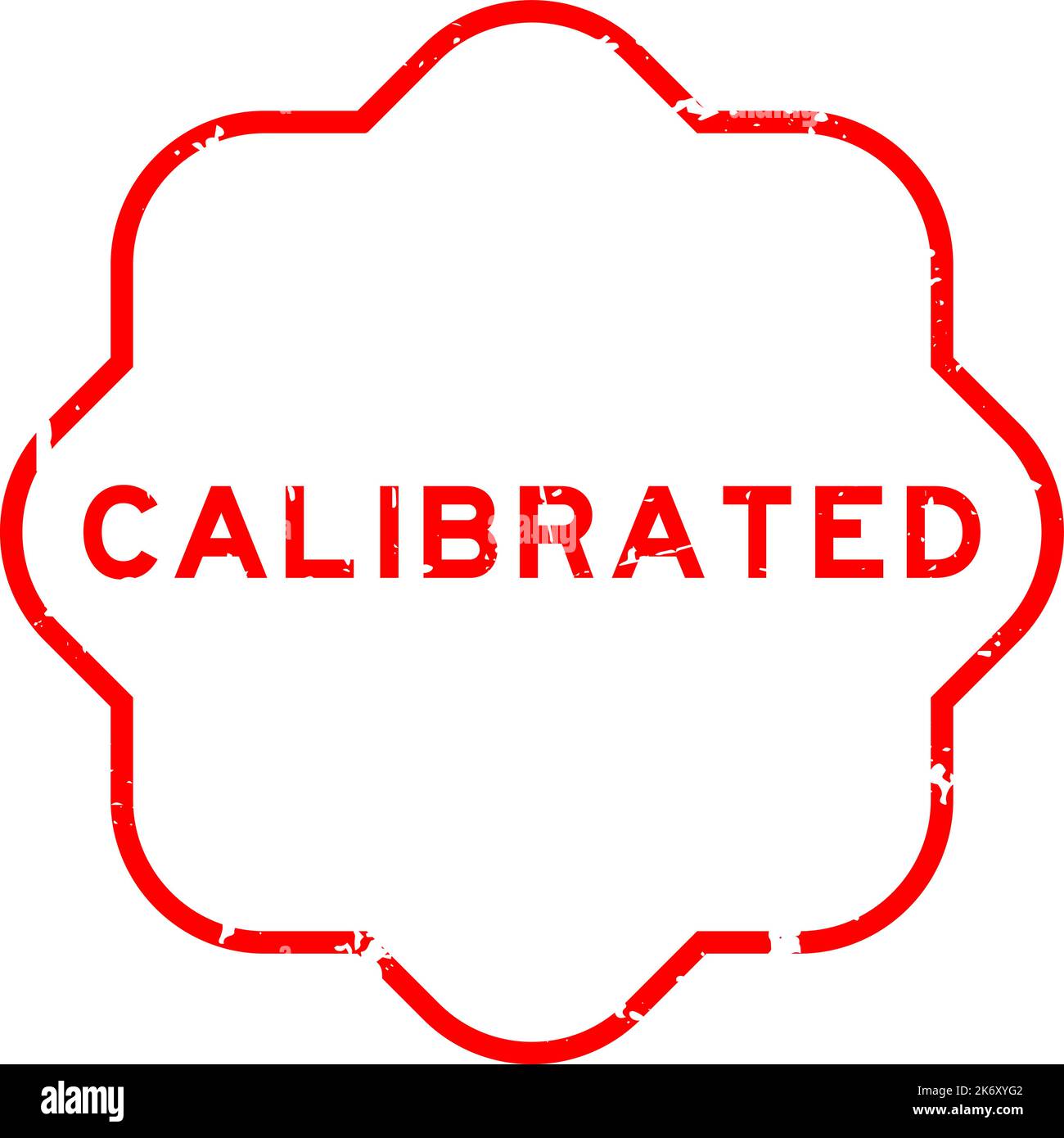 Grunge red calibrated word rubber seal stamp on white background Stock ... Grunge red calibrated word rubber seal stamp on white background Stock ...