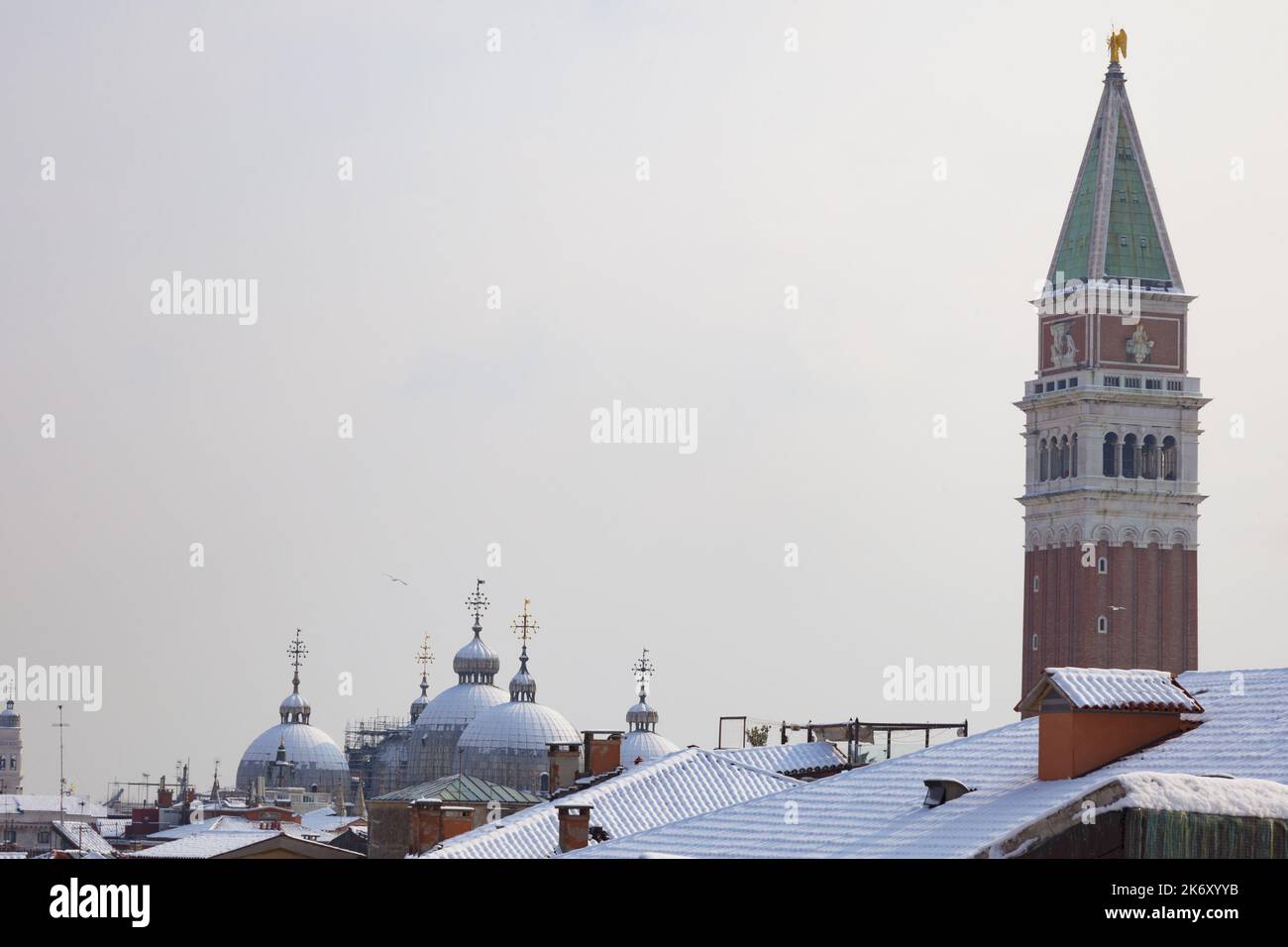 Venice with snow in winter Stock Photo - Alamy