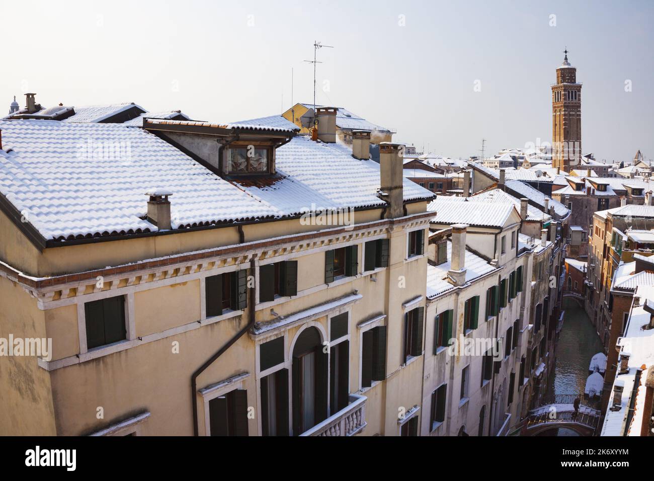 Venice with snow in winter Stock Photo - Alamy