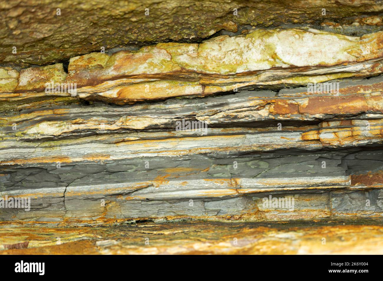 These layers of sediments show different environmental conditions they ...