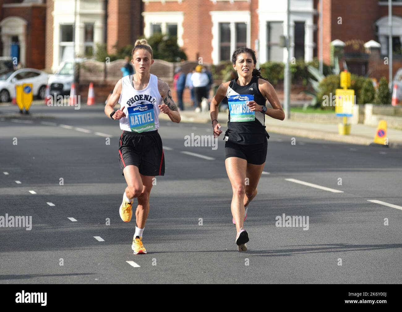 Front runners ahead of the field in the Great South Run around the ...